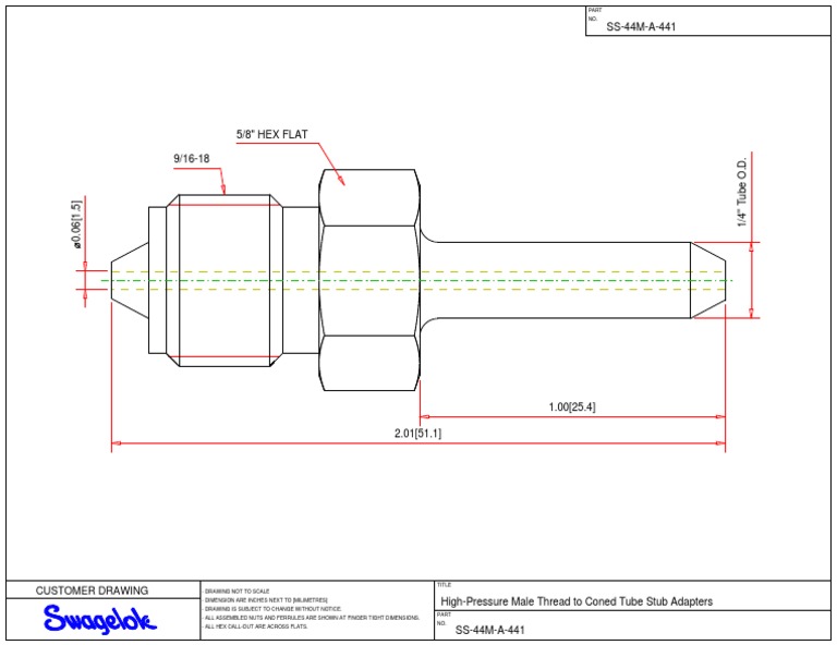 SS-44M-A-441-SwagelokCompany-2DSalesDrawing-06-02-2023 | PDF