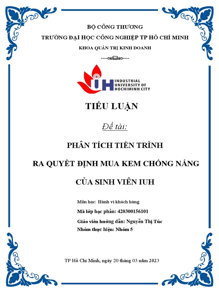 Tiểu Luận HVKH_Nhóm 5 | PDF