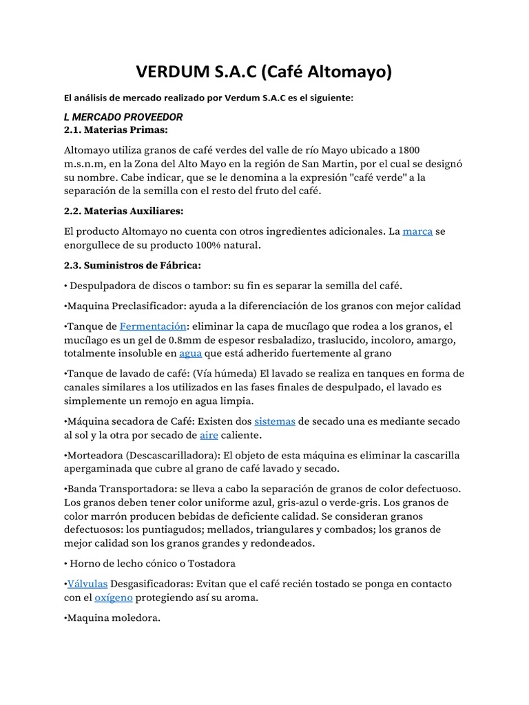 Documento 6 | PDF | café | Mercado (economía)