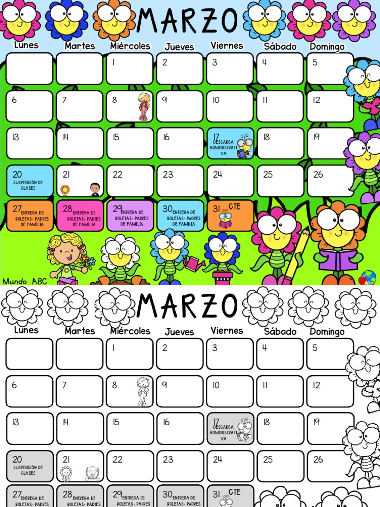 calendario MARZO | PDF