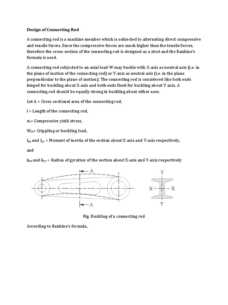 Connecting Rod Buckling Analysis | PDF | Buckling | Screw