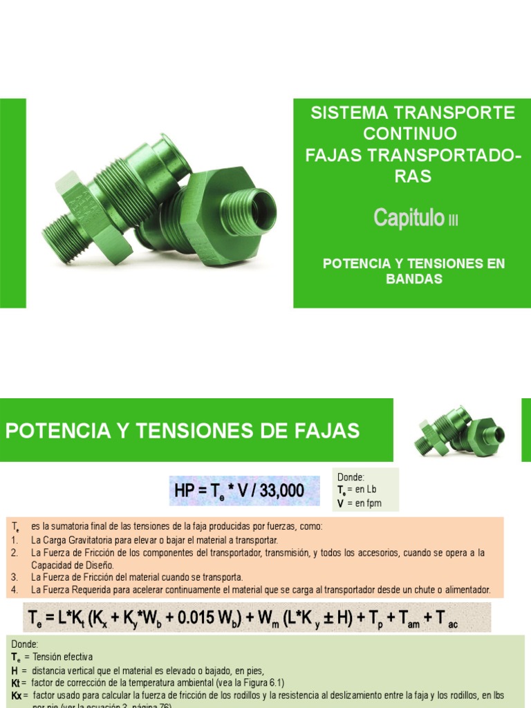 Cap #3 - Potencia y Tensiones | PDF | Eje | Velocidad