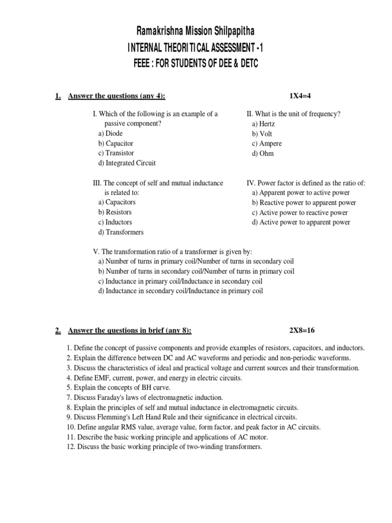 Feee Dee & Detc | PDF | Inductor | Inductance