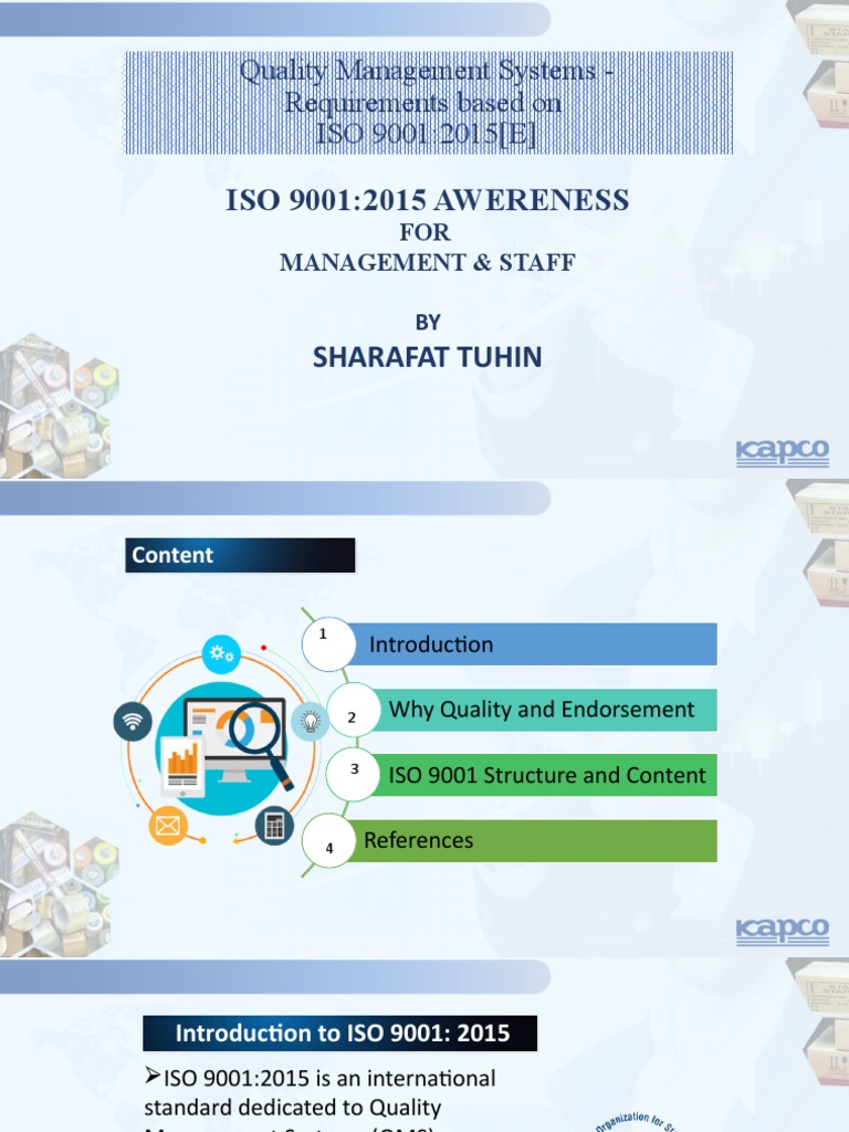 ISO 9001 Presentation | Download Free PDF | Risk | Quality Management ...