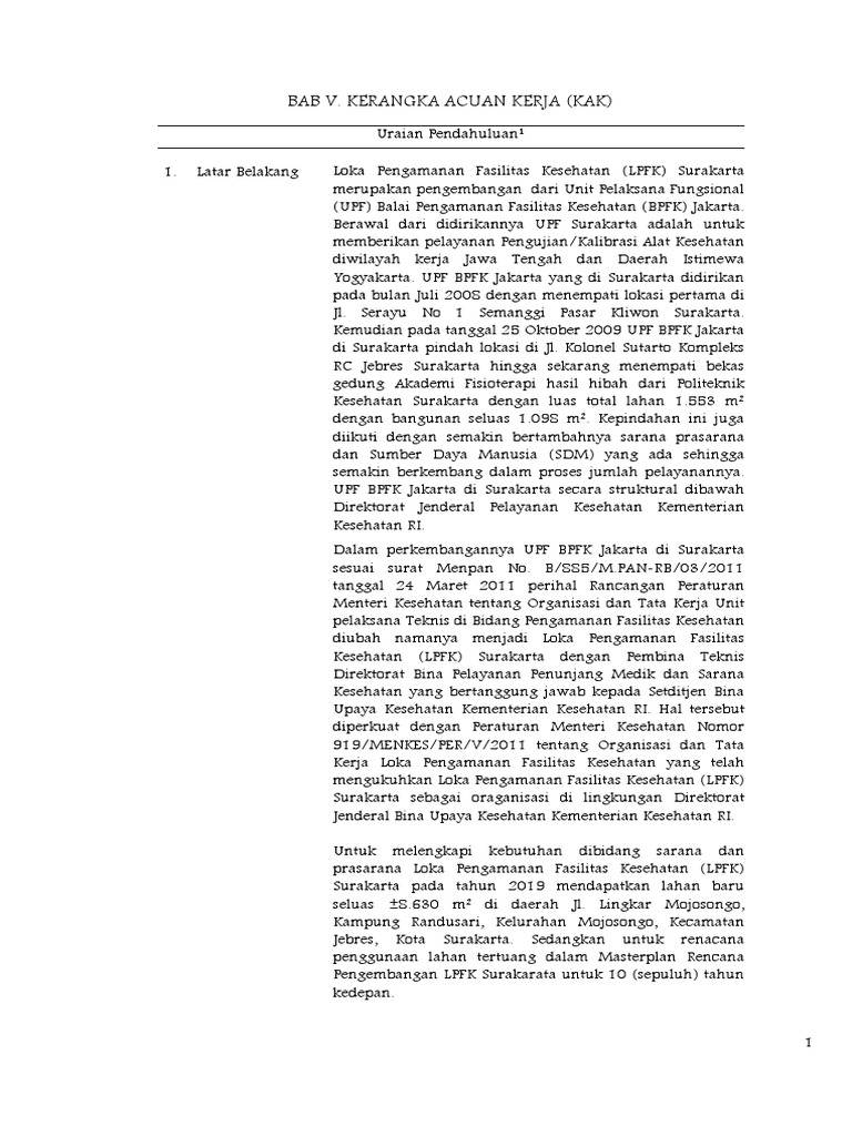 KAK KONSTRUKSI GEDUNG LABORATORIUM TAHAP I Fix | PDF | Teknologi & Rekayasa