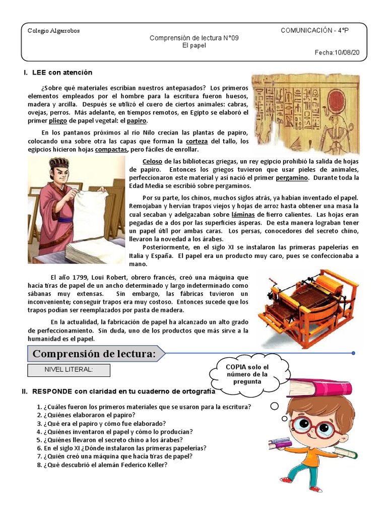 Lect.-09-El-Papel | PDF | Papel | Papiro