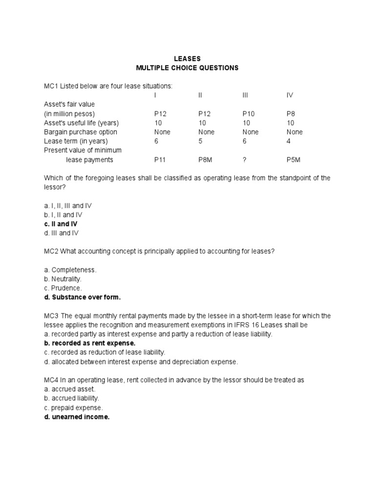 MC Leases | PDF | Lease | Depreciation