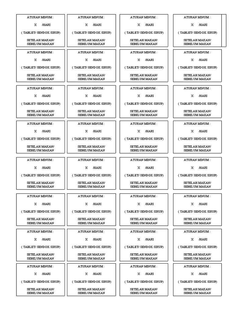 Aturan Minum Obat | PDF