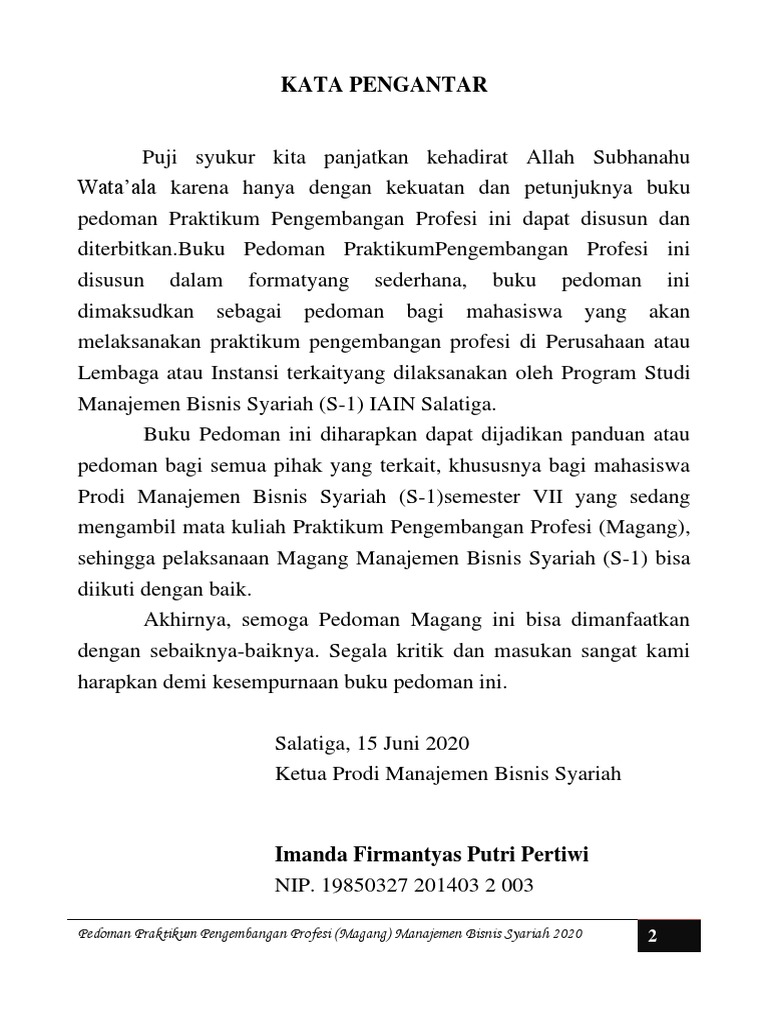 Buku Pedoman Magang Terbaru | PDF