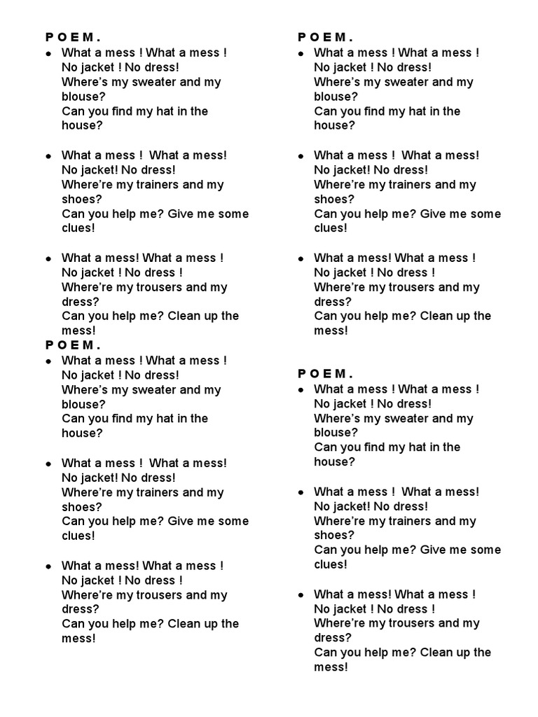 Poem. Poem | PDF