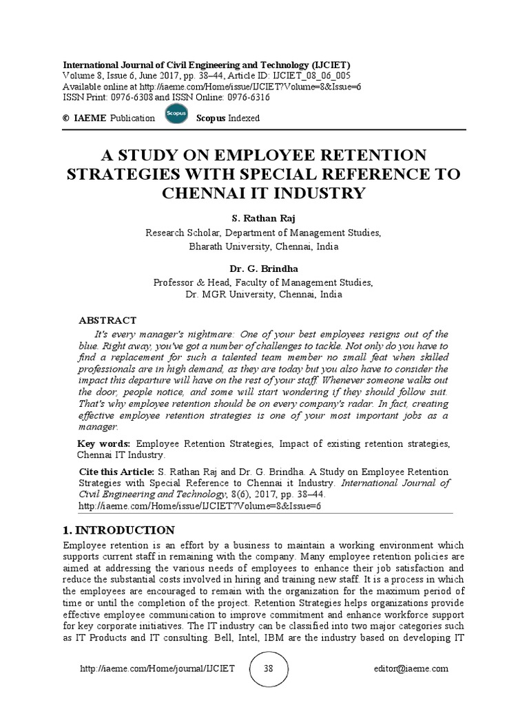 Ijciet 08 06 005 | PDF | Employee Retention | Employment
