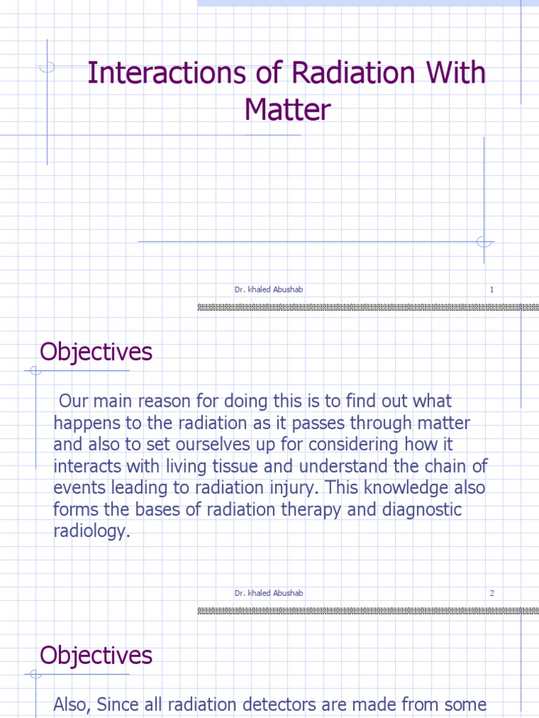 2- Interactions of Radiation With Matter (تم حفظه تلقائيا) | PDF ... 2- Interactions of Radiation With Matter (تم حفظه تلقائيا) | PDF ...