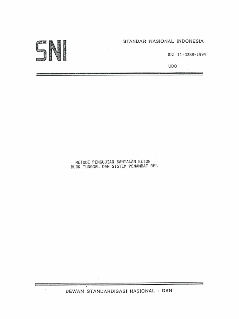 SNI 11-3388-1994 | PDF
