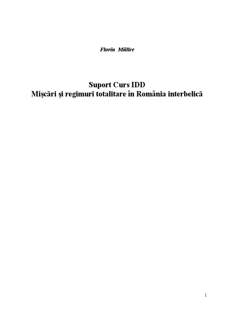 Curs Miscari Totalitare in Interbelic | PDF