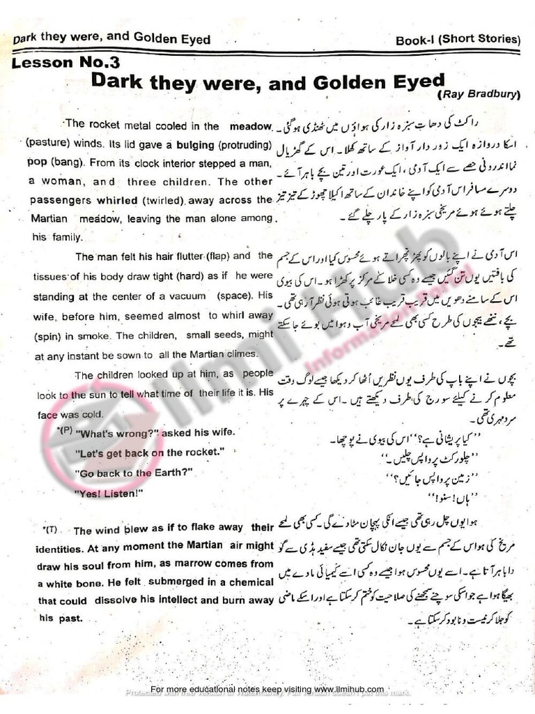 Dark They Were and Golden Eyed | PDF