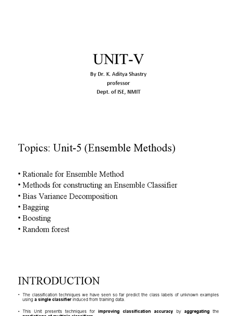 Unit V Ensemble Pdf