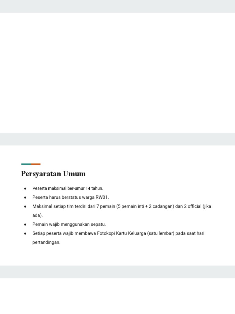 Draft Lomba Futsal RW01 | PDF