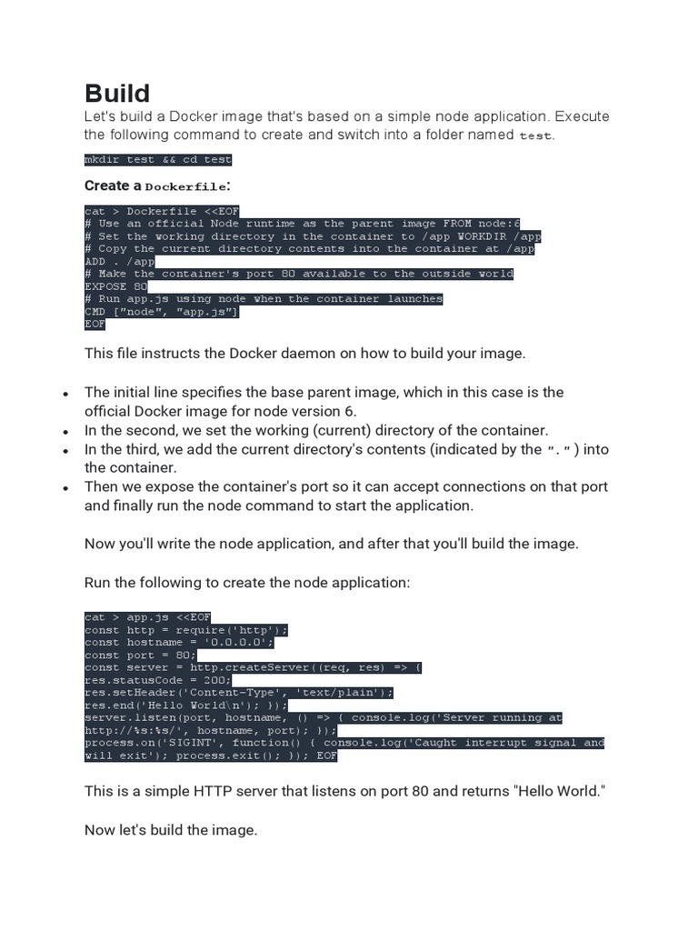 Intro To Docker Pdf Command Line Interface Software Engineering
