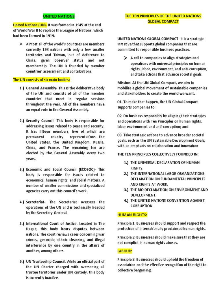 Chapter 5 Reviewer | PDF | United Nations | International Relations