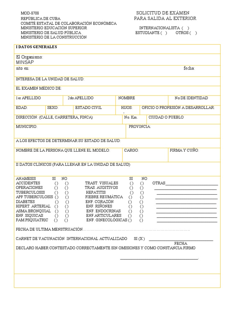 1 Chequeo Medico | PDF | Enfermedades y trastornos | Cuidado de la salud
