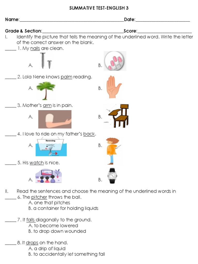 Q3-SUMMATIVE TEST-English#1 | PDF