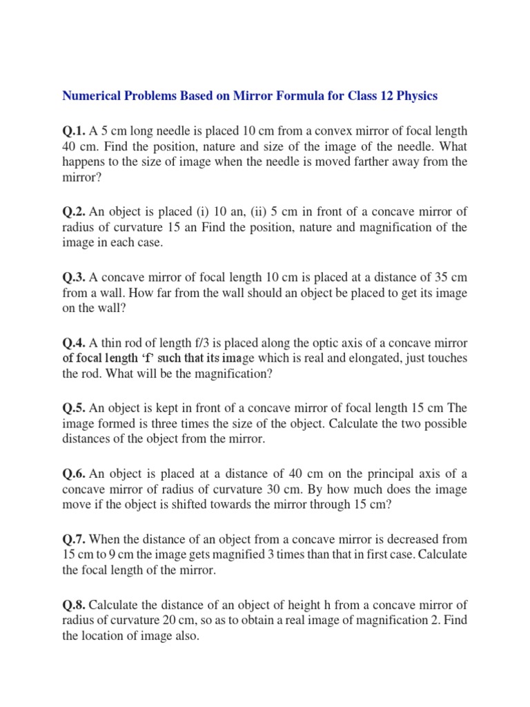 Mirror Numericals | PDF | Glass Applications | Glass Engineering And Science