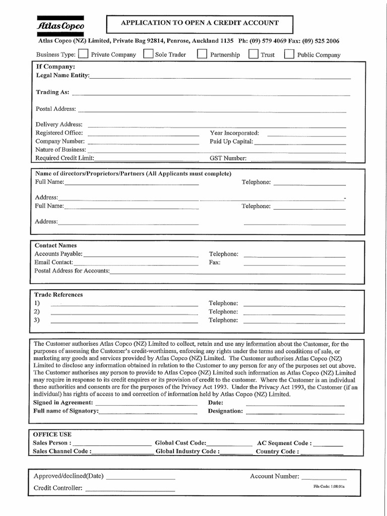 Account Application | PDF