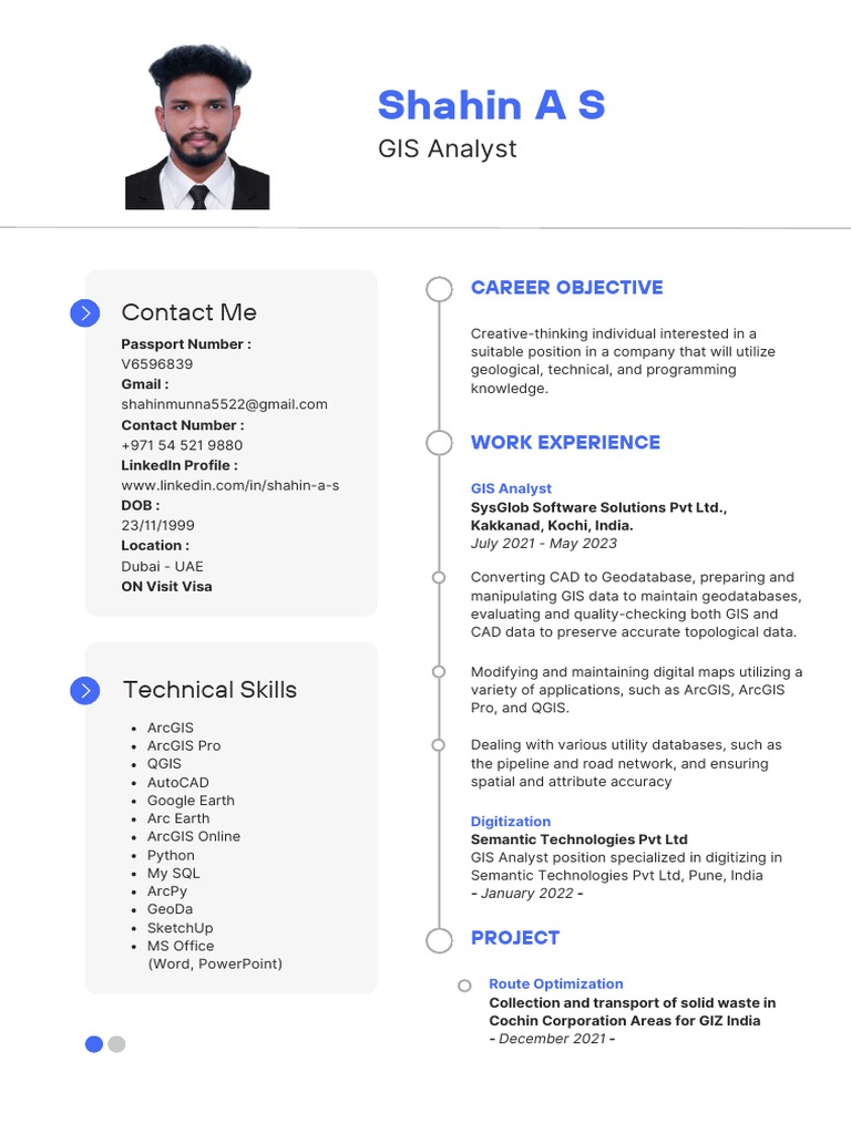 GIS Analyst - Shahin AS - CV PDF | PDF | Arc Gis | Geographic ...