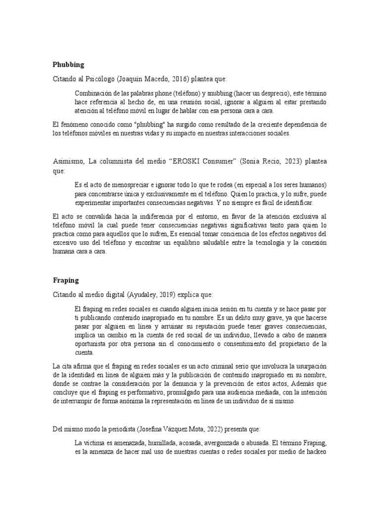 Fraping y ciberacoso en redes sociales | PDF | Acoso cibernético ...