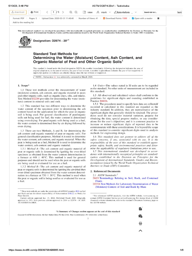 ASTM D2974-20e1 | PDF | Software Engineering | Cyberspace