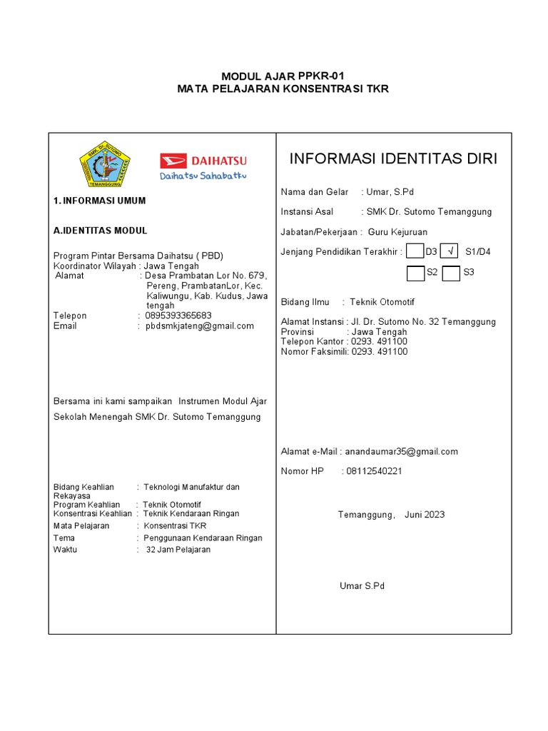 Modul Ajar PPKR-01 | PDF