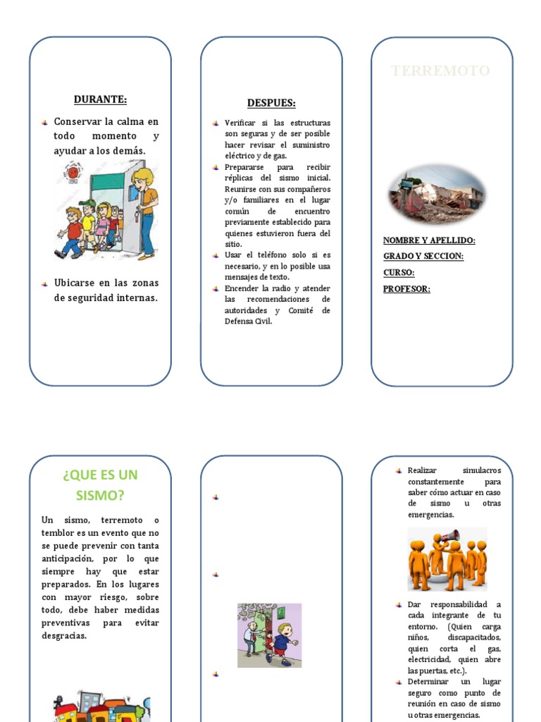 Triptico de Sismos 3 | PDF | Temblores