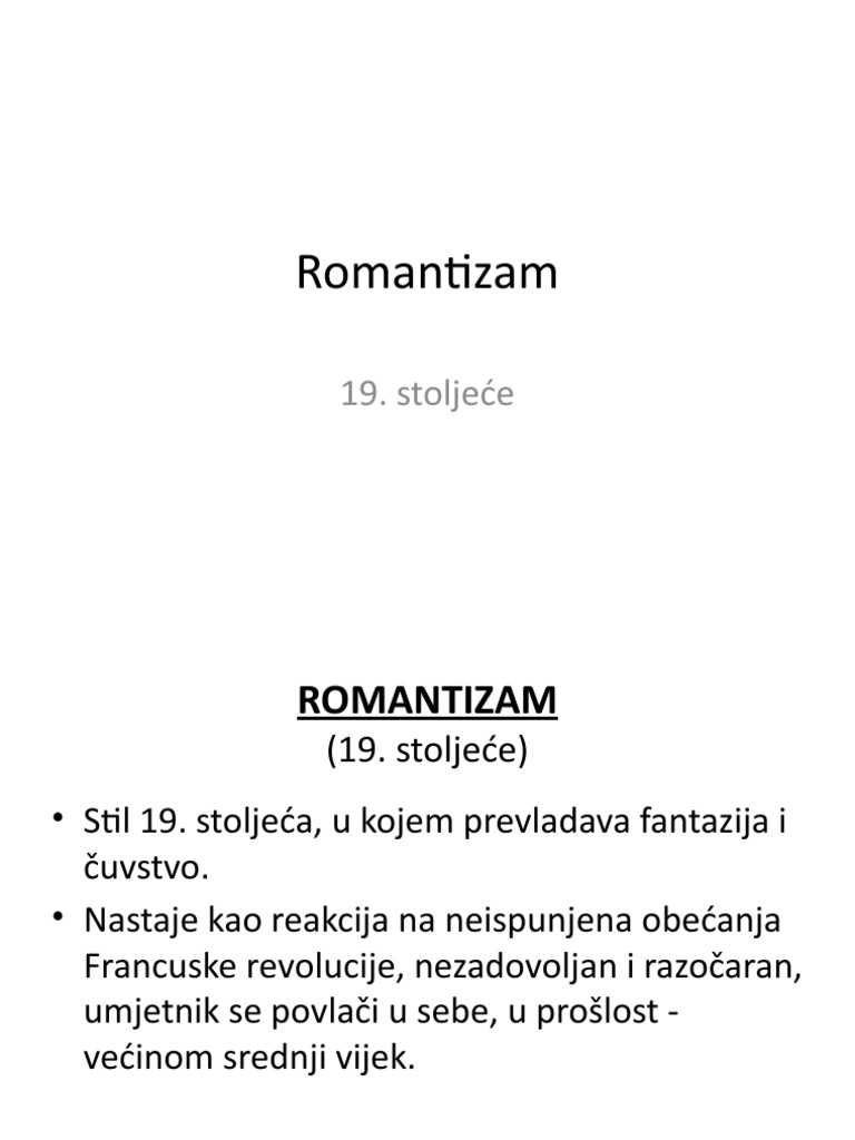 Romantizam | PDF