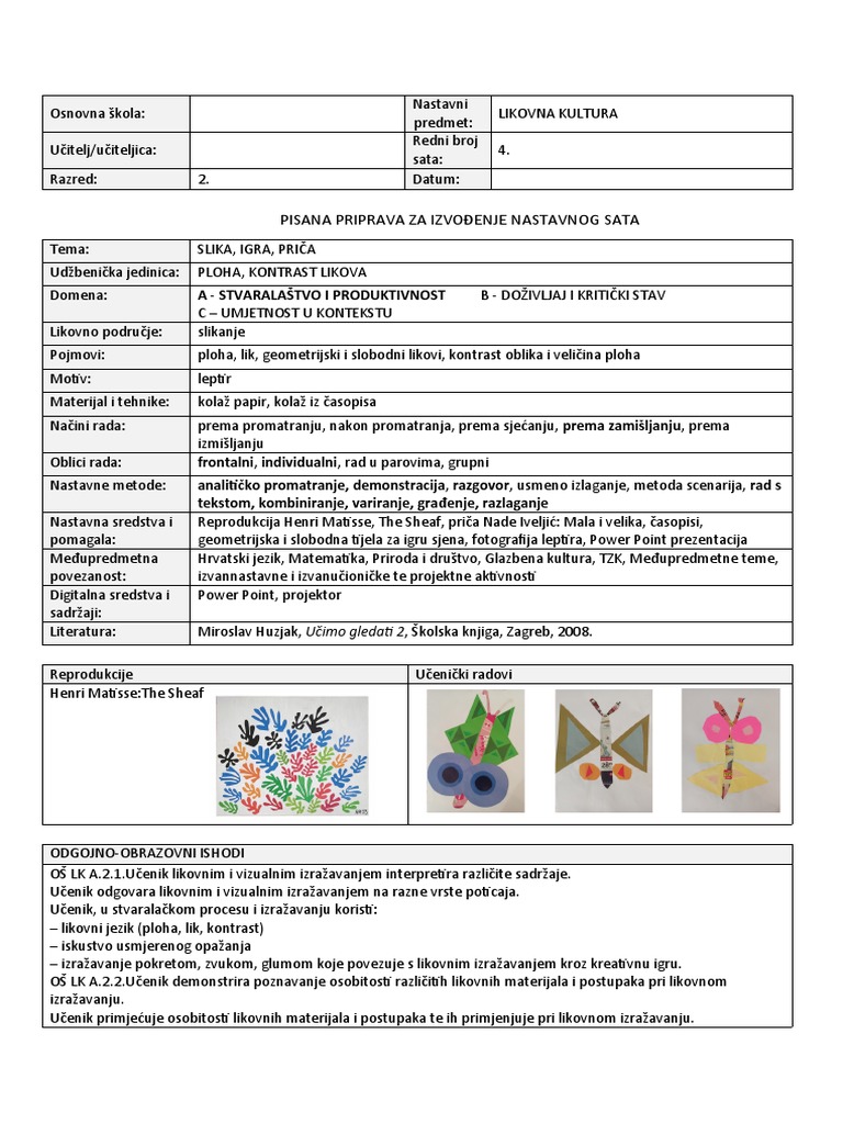 004 +ploha,+kontrast+likova+ (Leptir) | PDF
