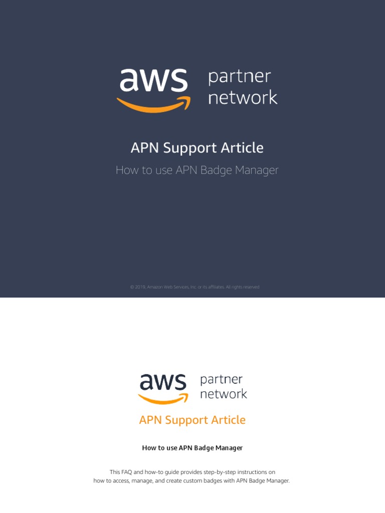 How-To Guide - Using The APN Badge Manager | PDF