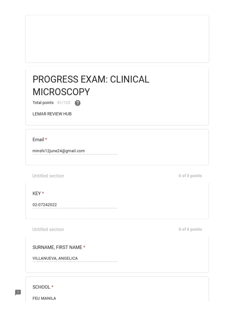 Progress Exam - Clinical Micros | PDF | Staining | Anatomy