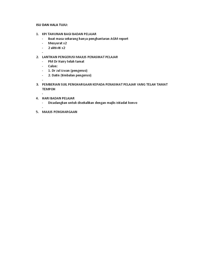 Isu Dan Hala Tuju | PDF