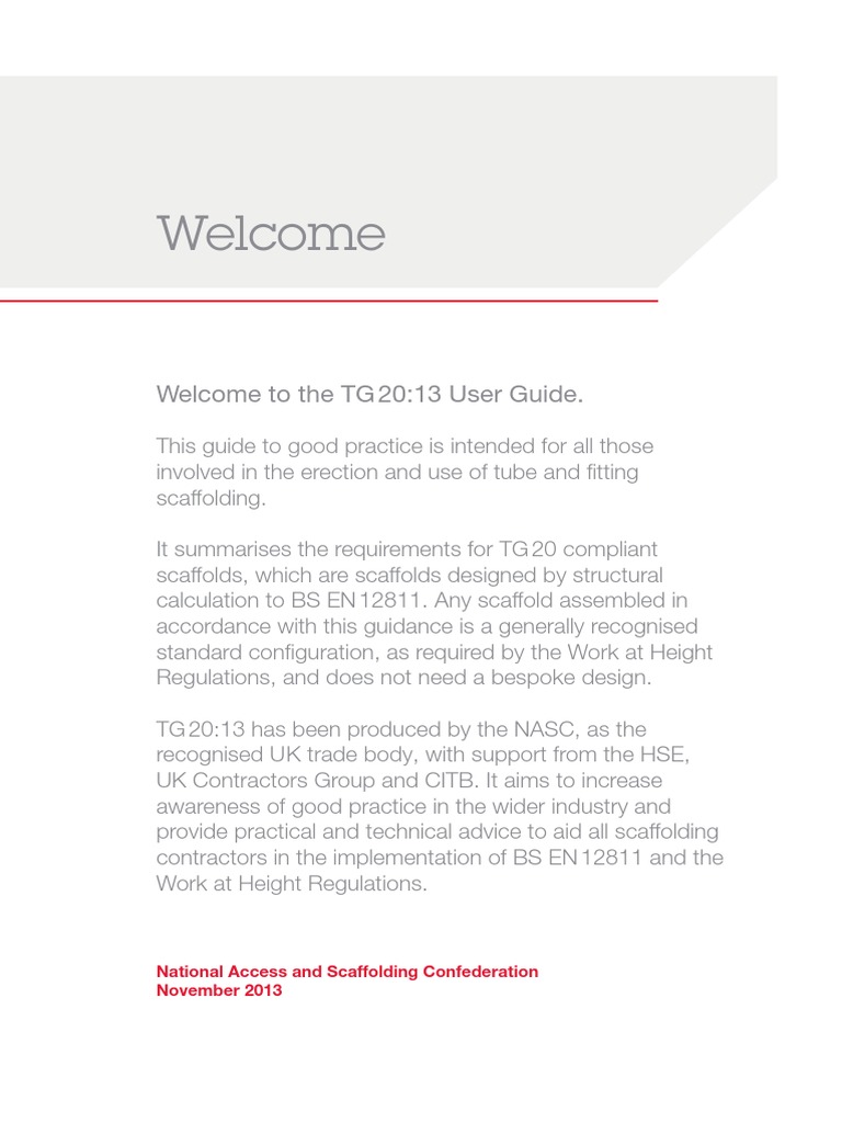 TG20 13 User Guide | PDF | Scaffolding | Building Engineering