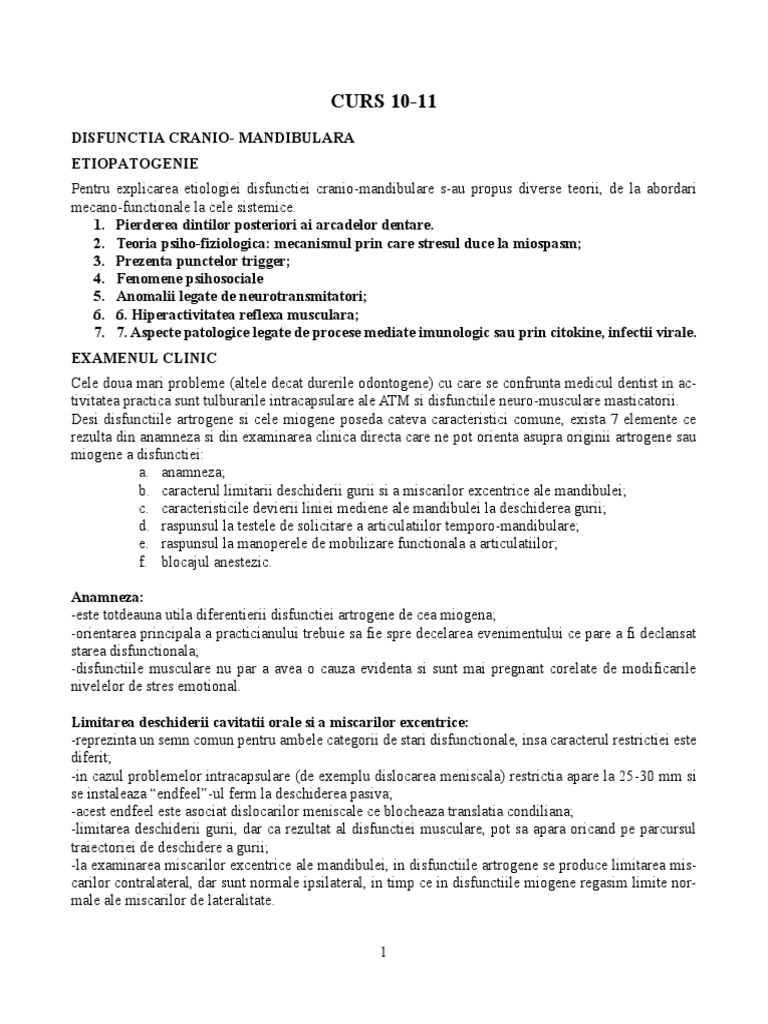 Ocluzo Curs 10-14 | PDF