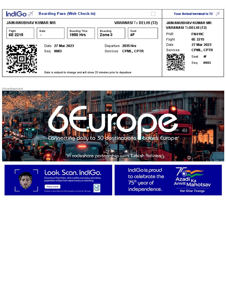 BoardingPass Journey19210474382227243 FN419C | PDF