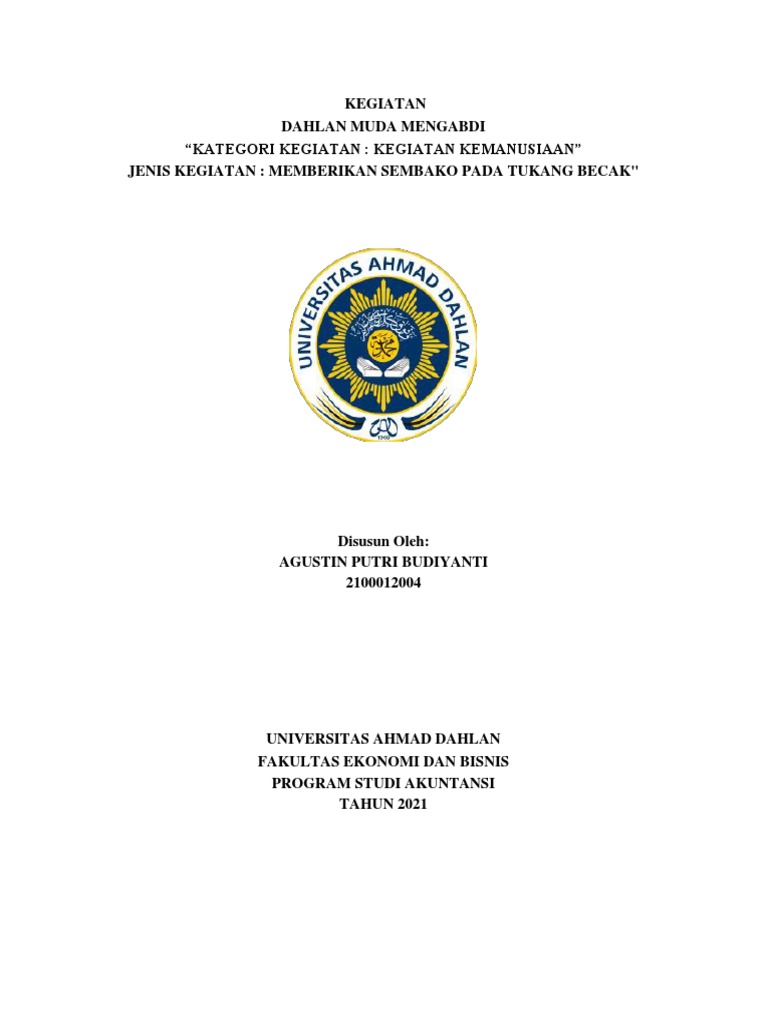 Contoh Kegiatan Kemanusiaan 1 | PDF