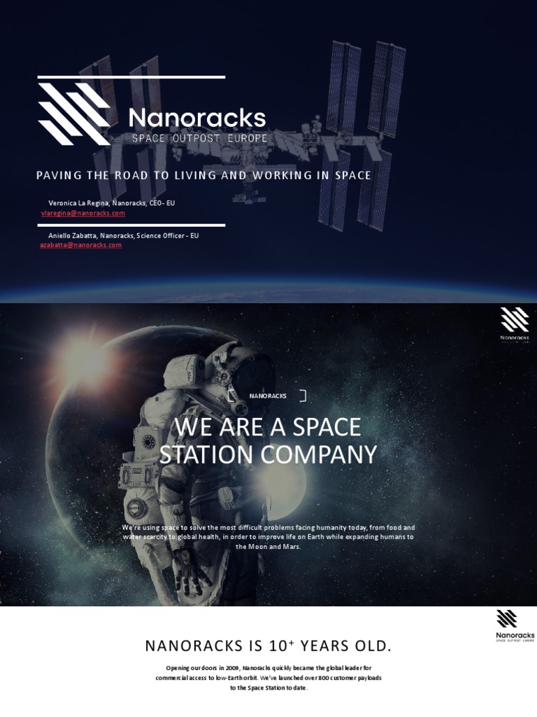 Nanoracks: Leading Space Commercialization | PDF