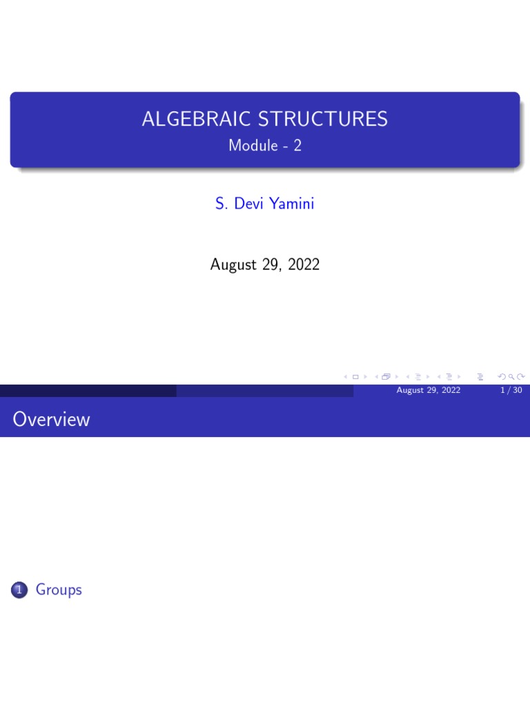 DMGT Module2 Lecture1 | PDF | Group (Mathematics) | Index Of A Subgroup
