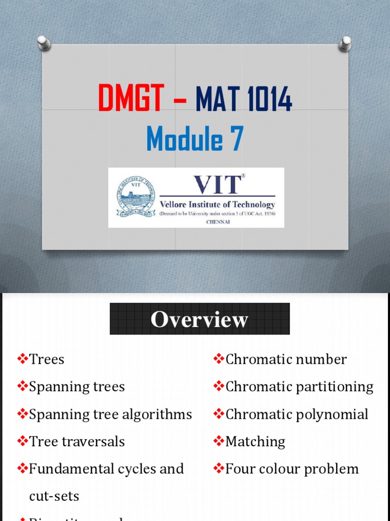 DMGT-module6 and 7 | PDF | Vertex (Graph Theory) | Mathematical Concepts