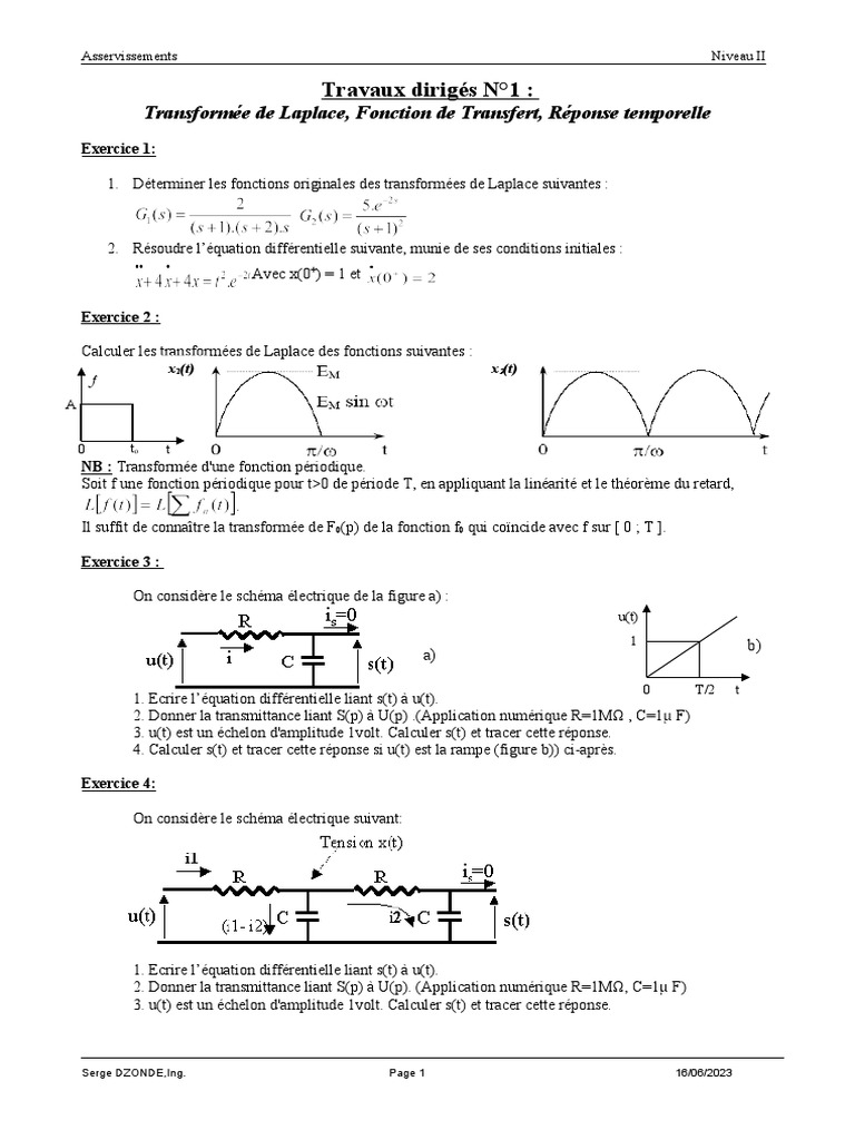 TD - Systemes Asservis | PDF