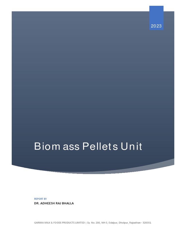 Biomass Pellets Manufacturing Report | PDF