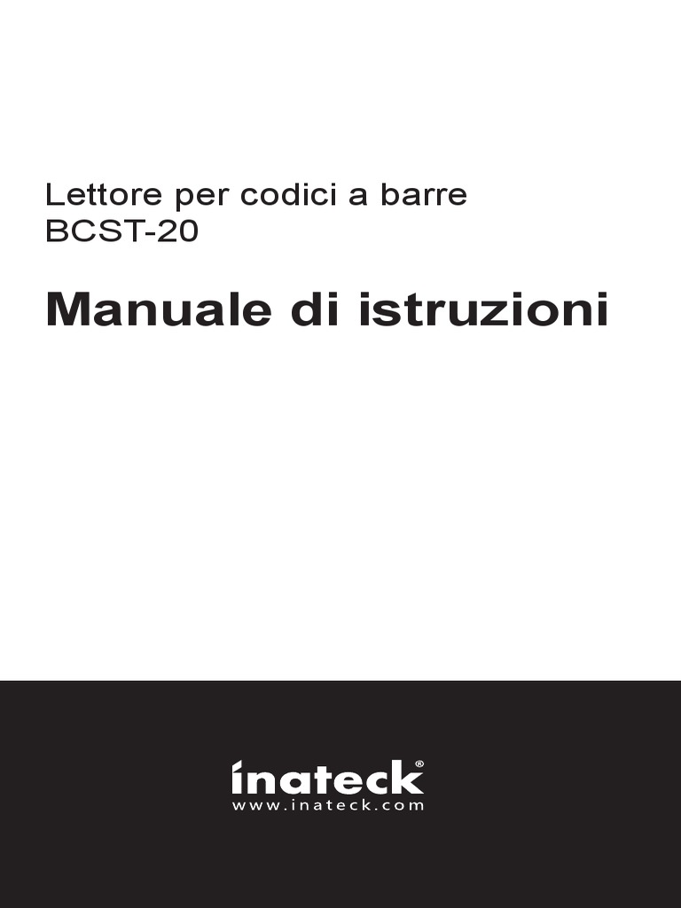 Lettore Barcode BCST-20 - Instruction - Manual - V6 | PDF