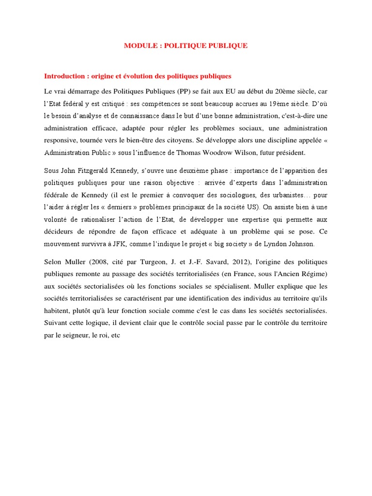 Politique Publique | PDF | Politique