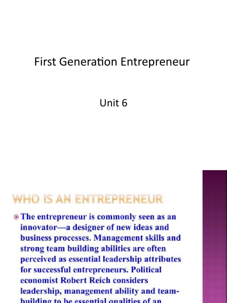 First Generation Entrepreneurs in India | PDF