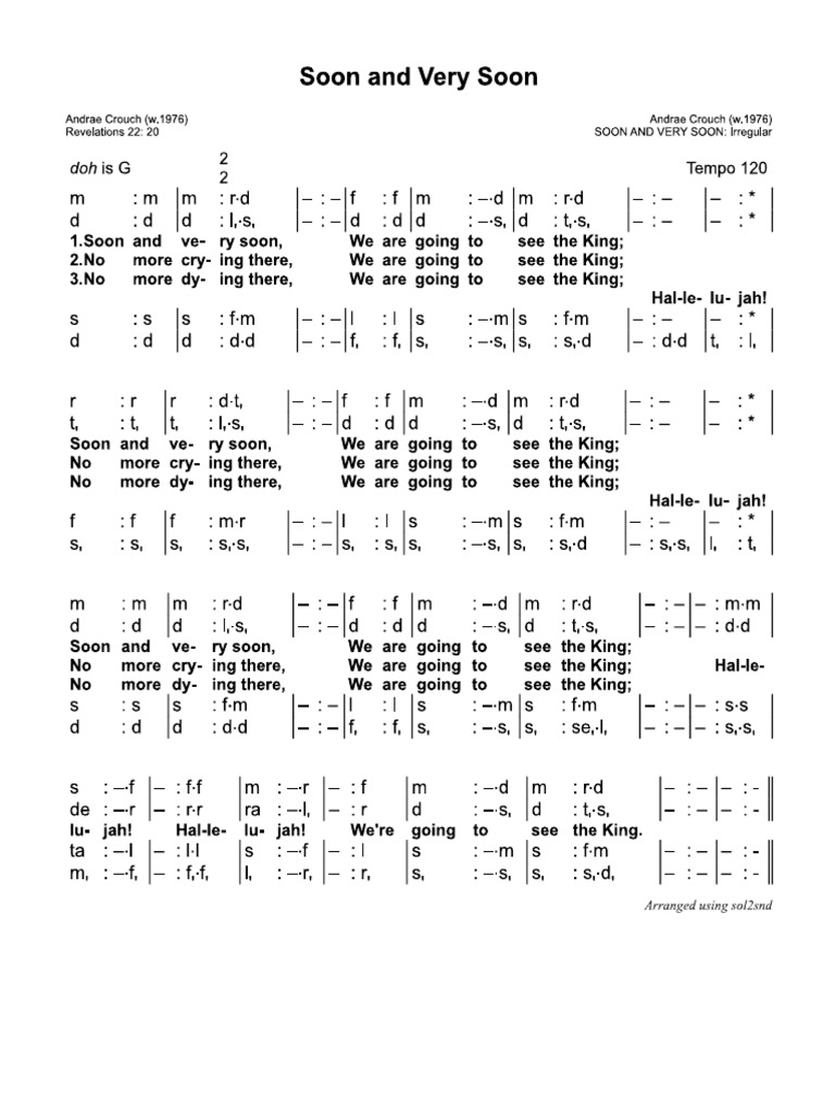 Soon and Very Soon | PDF